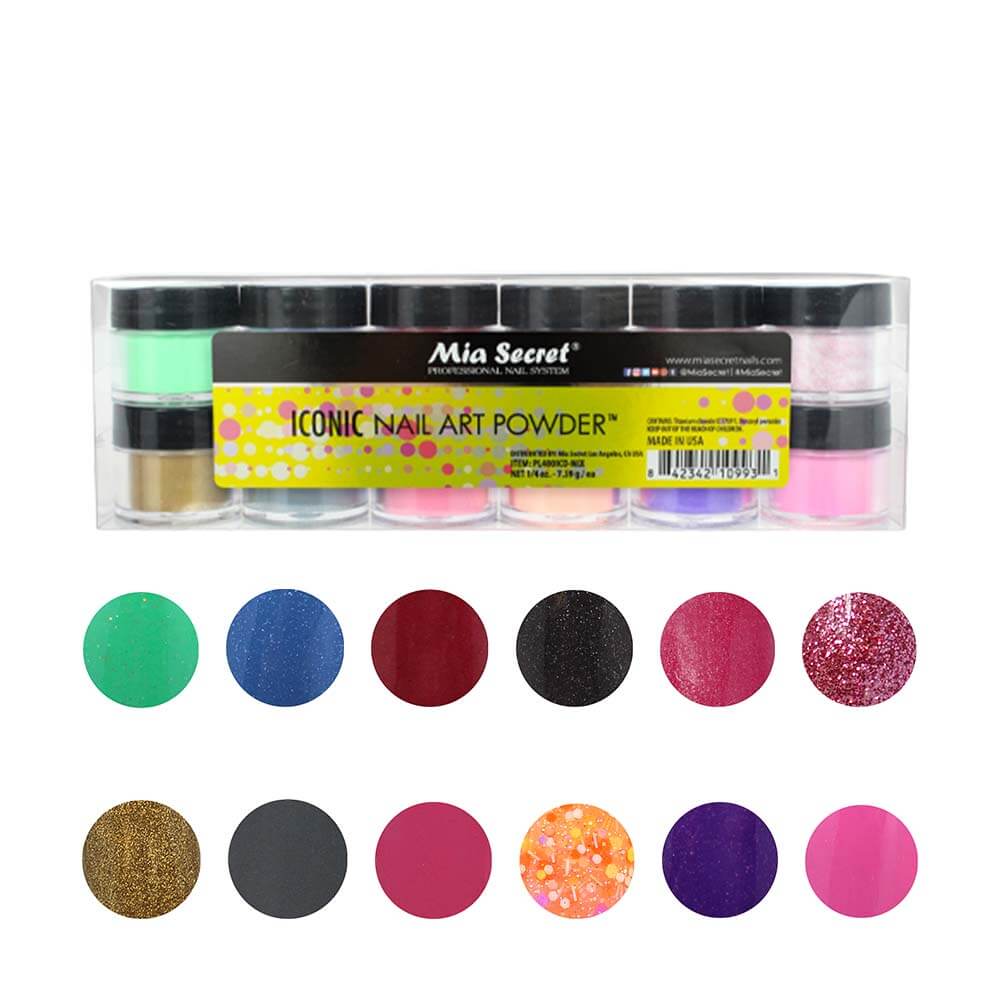 Iconic Nail Art Powder Collection (12PC) – Mia Secret Store